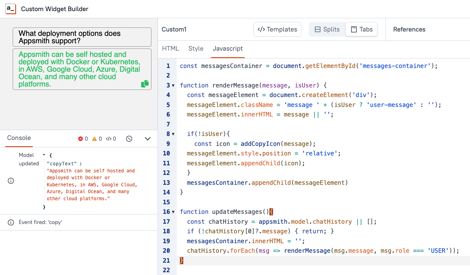 Building a Chat Interface to Use with Any AI | Appsmith Community Portal